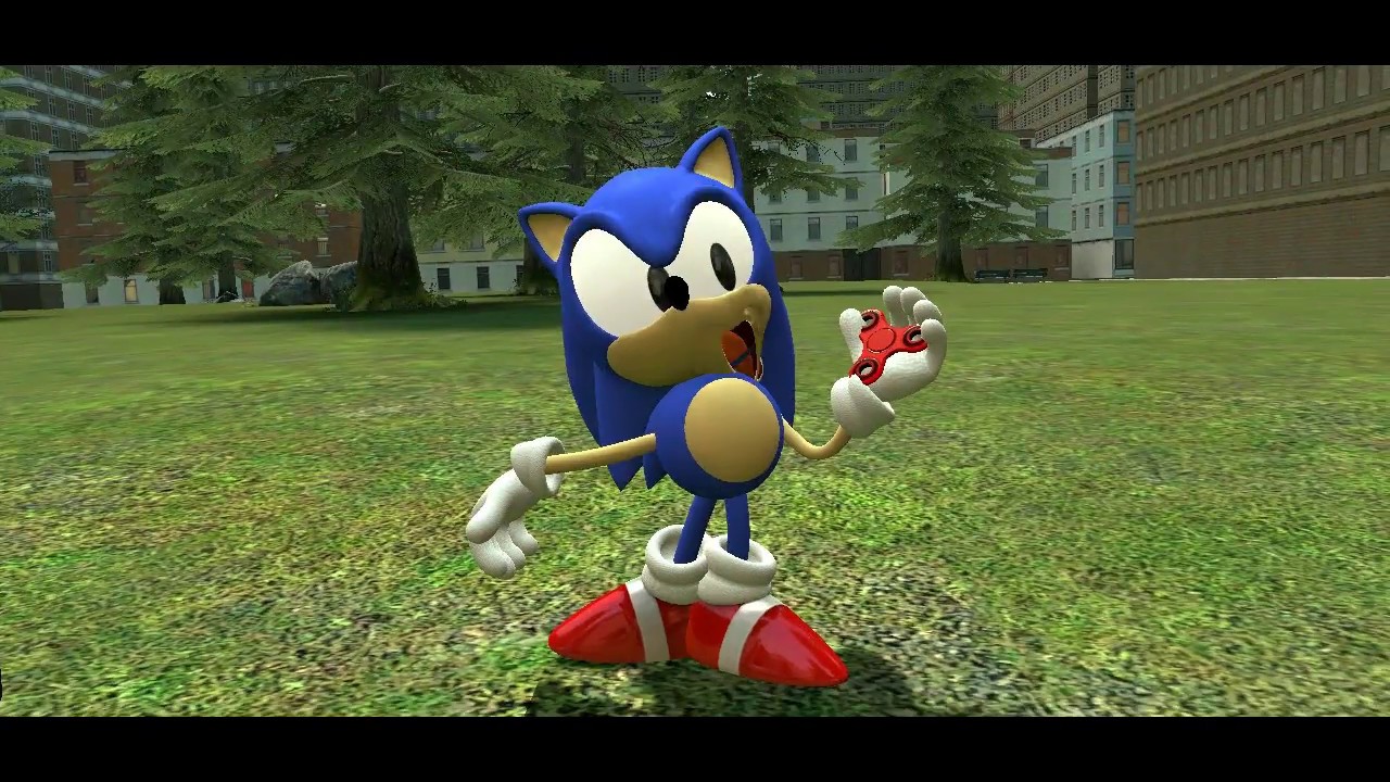 Gmod SnapShots: Sonic throws away his fidget spinner toy - YouTube