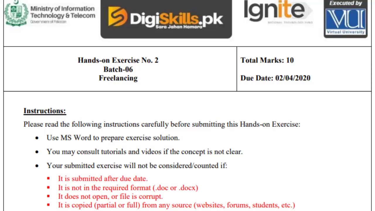 Freelance Hands-on Exercise 2 | Batch 6 | DigiSkills - YouTube