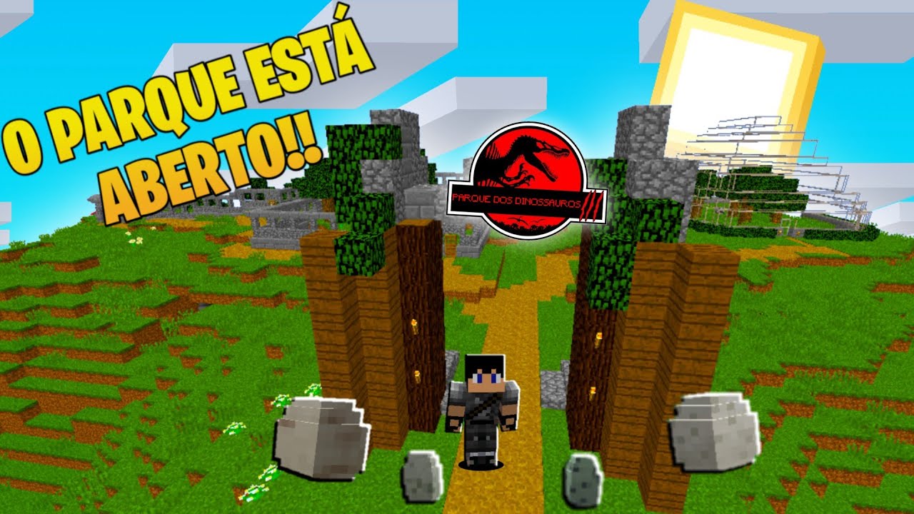 Minecraft Parque Dos Dinossauros 3 Ep6 O Parque EstÁ Aberto Youtube