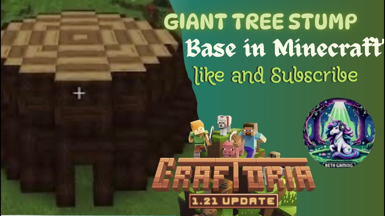 How to Build a Giant Tree Stump Base in Minecraft"#tree #minecraft # ...