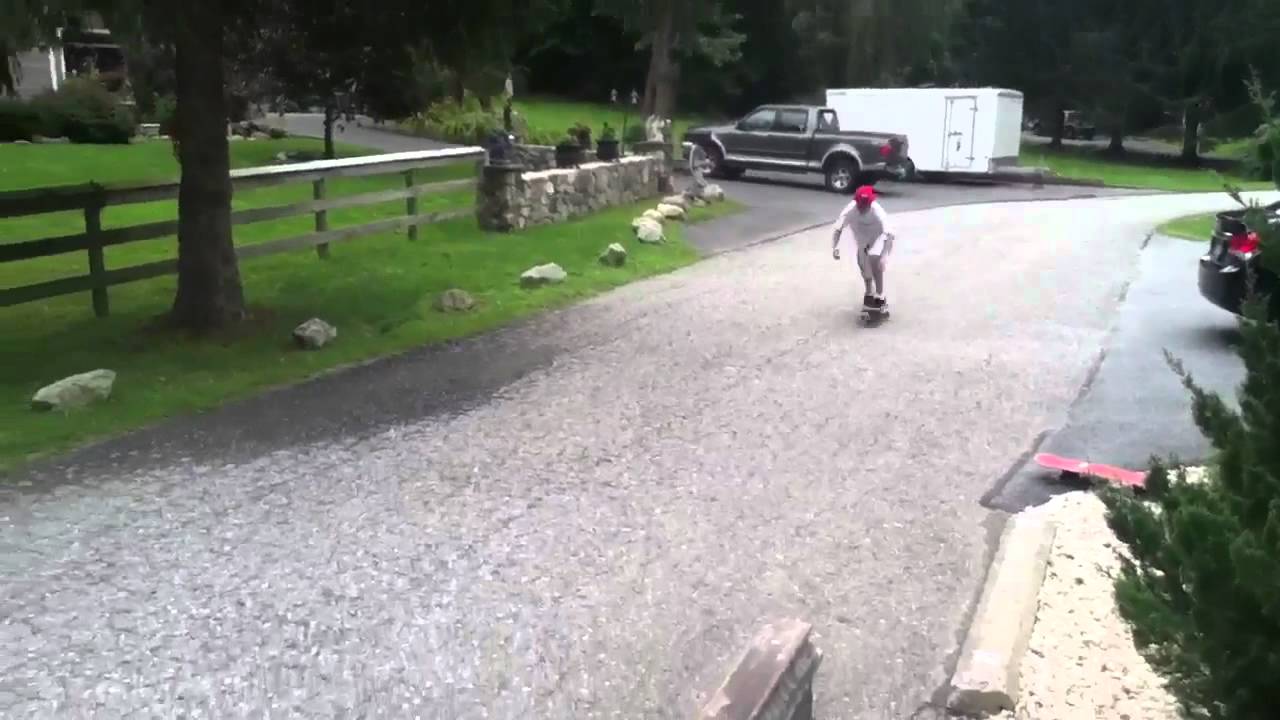 Nick landing a board slide on the ledge for the first time - YouTube