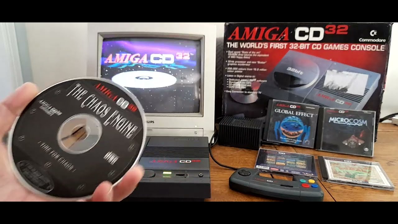 Commodore Amiga CD32 booting then loading game (The Chaos Engine) - YouTube
