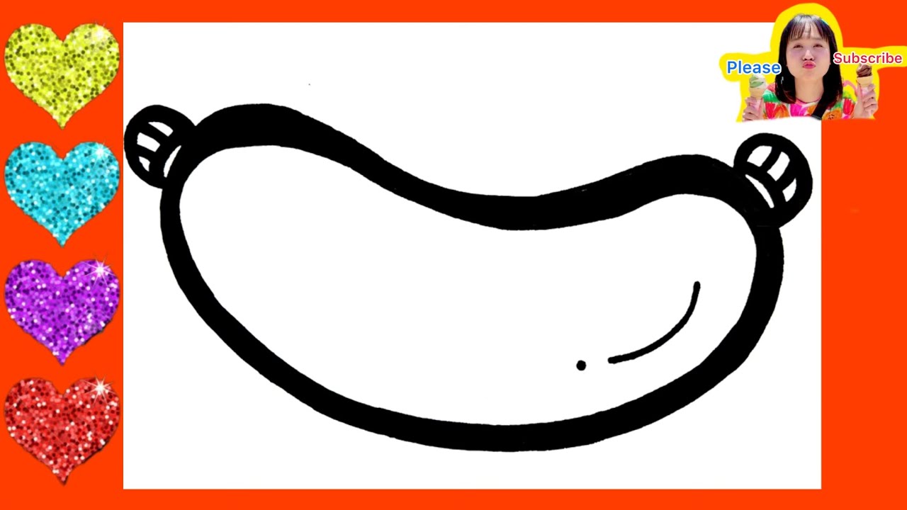 How to draw a sausage easy || sausage Drawing || Drawing for kids - YouTube