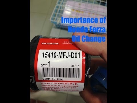 Honda Forza Oil Change Cost and Procedure - YouTube