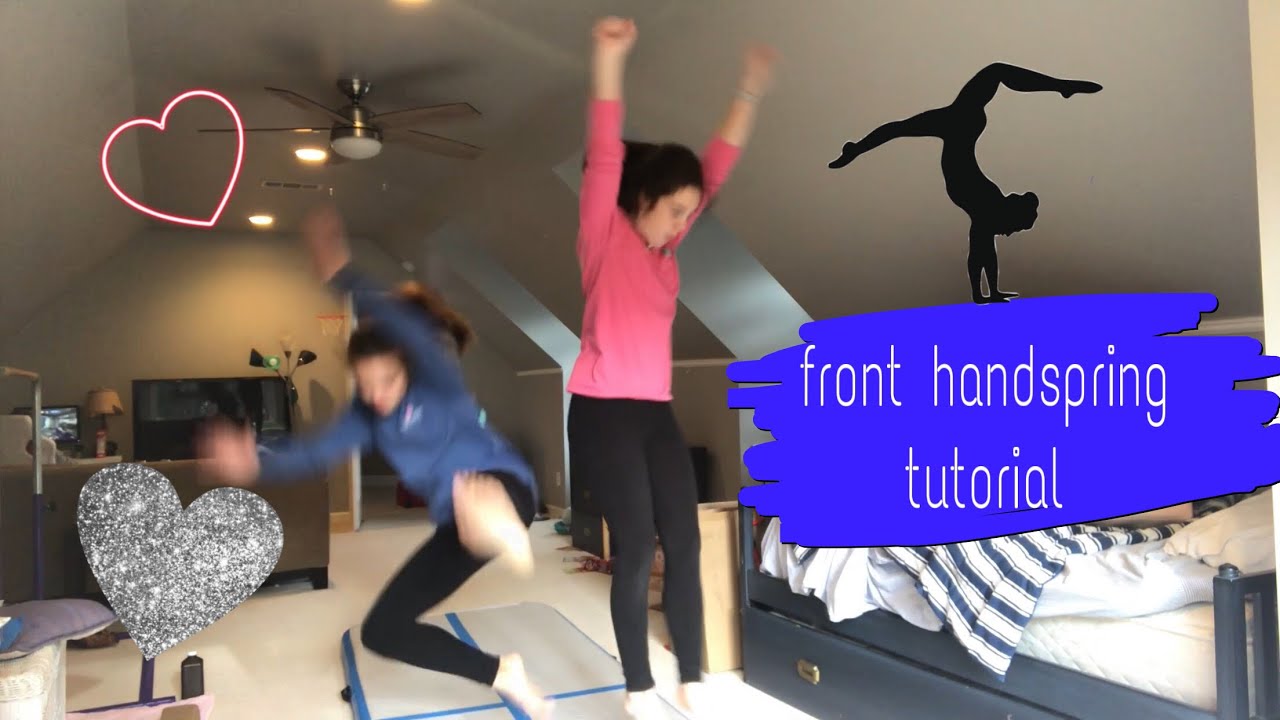 front handspring tutorial - Madison and Naomi - YouTube