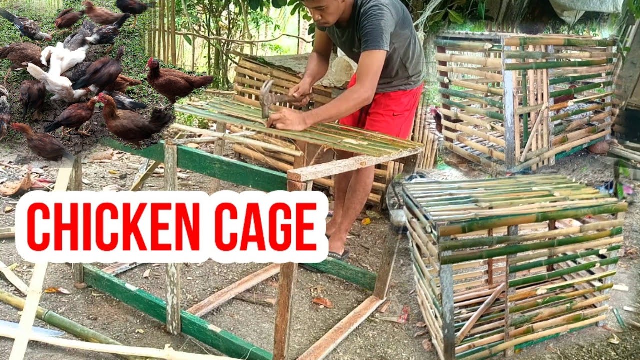 How to Make Simple cage for chicken?/Junjun A. Official 1.0(Buhay Bukid) - YouTube