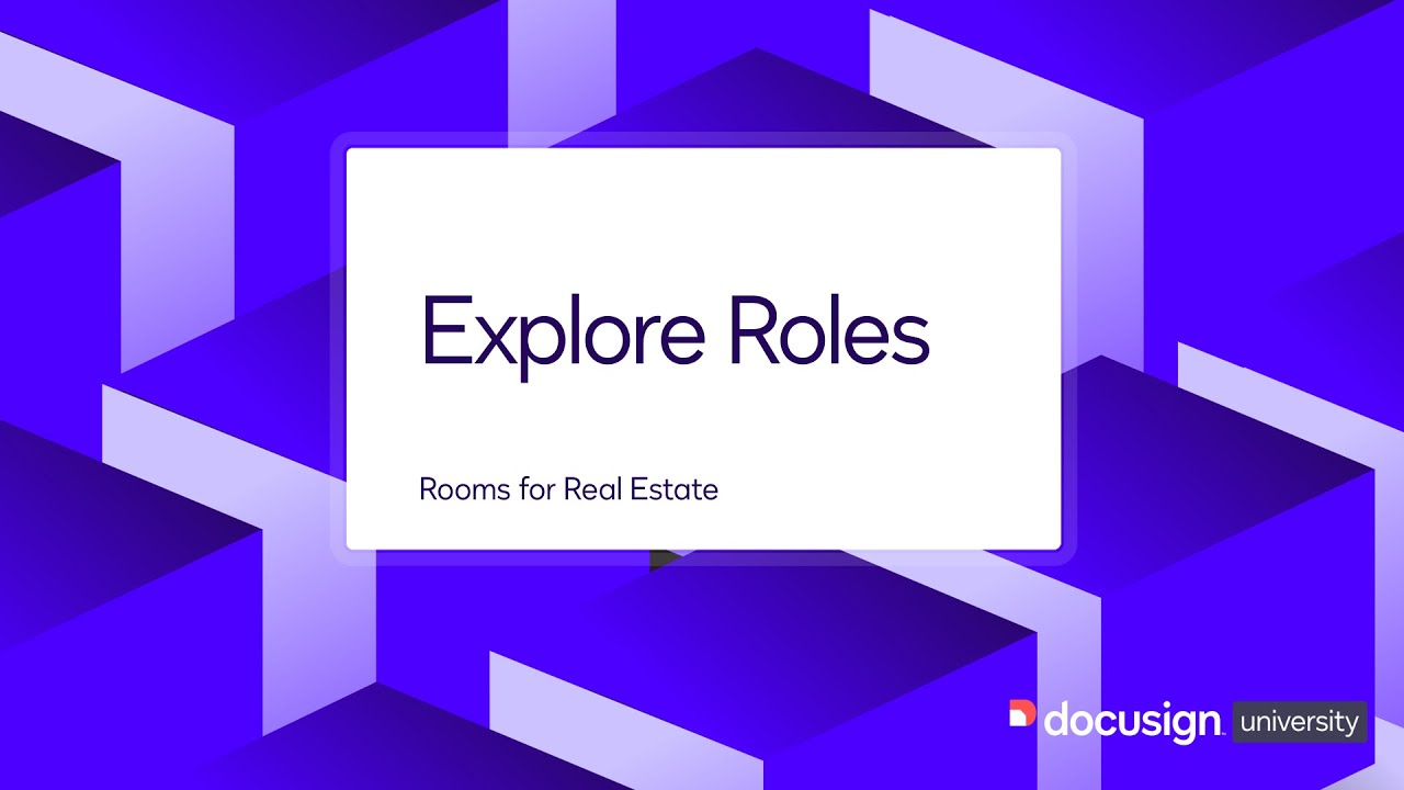 Docusign Rooms: Explore Roles - YouTube