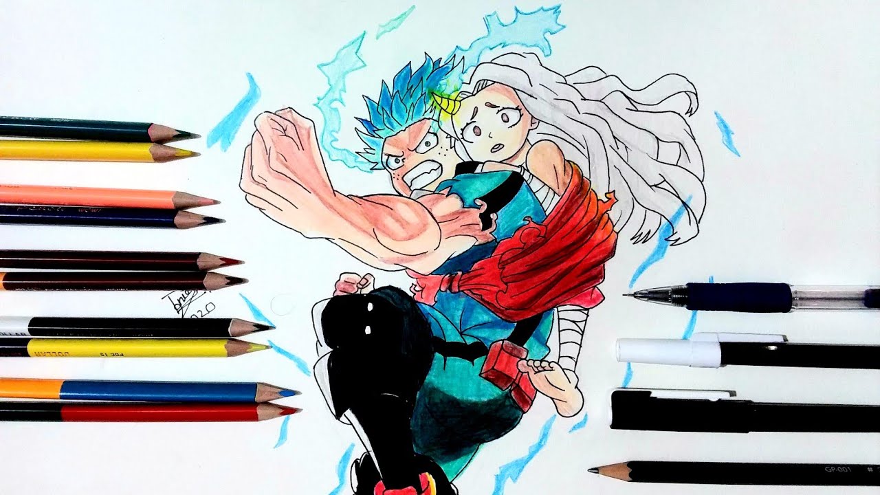 HOW TO DRAW IZUKU MIDORIYA FULL COWL 100% - YouTube