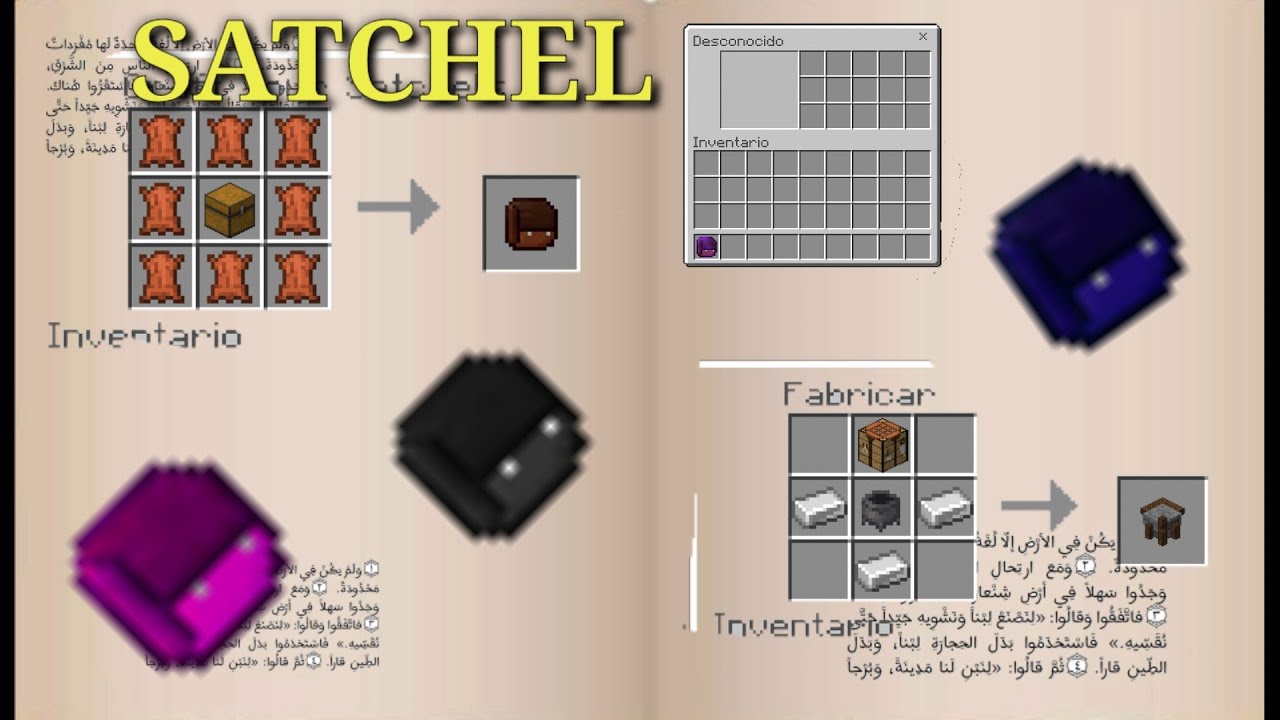SATCHEL ADDON PARA MINECRAFT PE/BEDROCK - YouTube