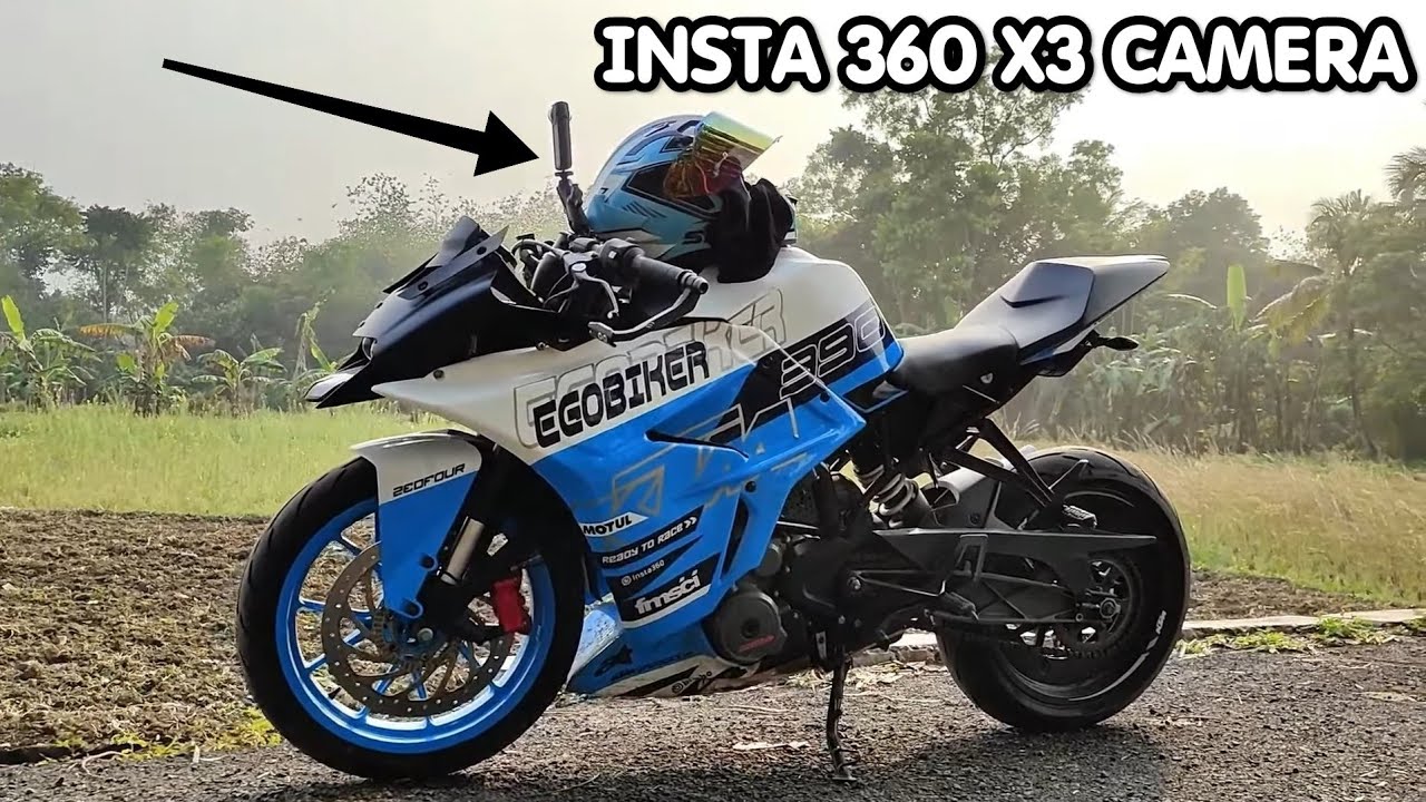 Insta 360 x3 on wrap modified KTM RC 390 - YouTube