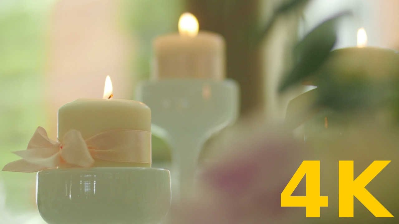 4K Free Stock Footage: Burning Candles with Bokeh Effect (Regular ...