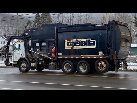 Casella Front Loader Garbage Truck Driving - YouTube
