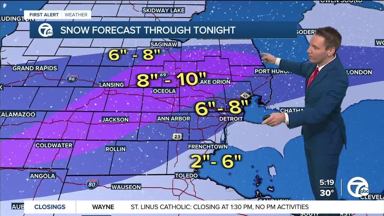 Detroit Weather: Winter storm warnings begin at 1pm today - YouTube
