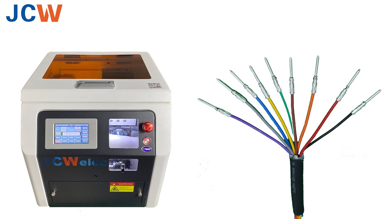 Deutsch Solid Contact Crimping Machine | JCW-F3 | Wire Stripping and ...