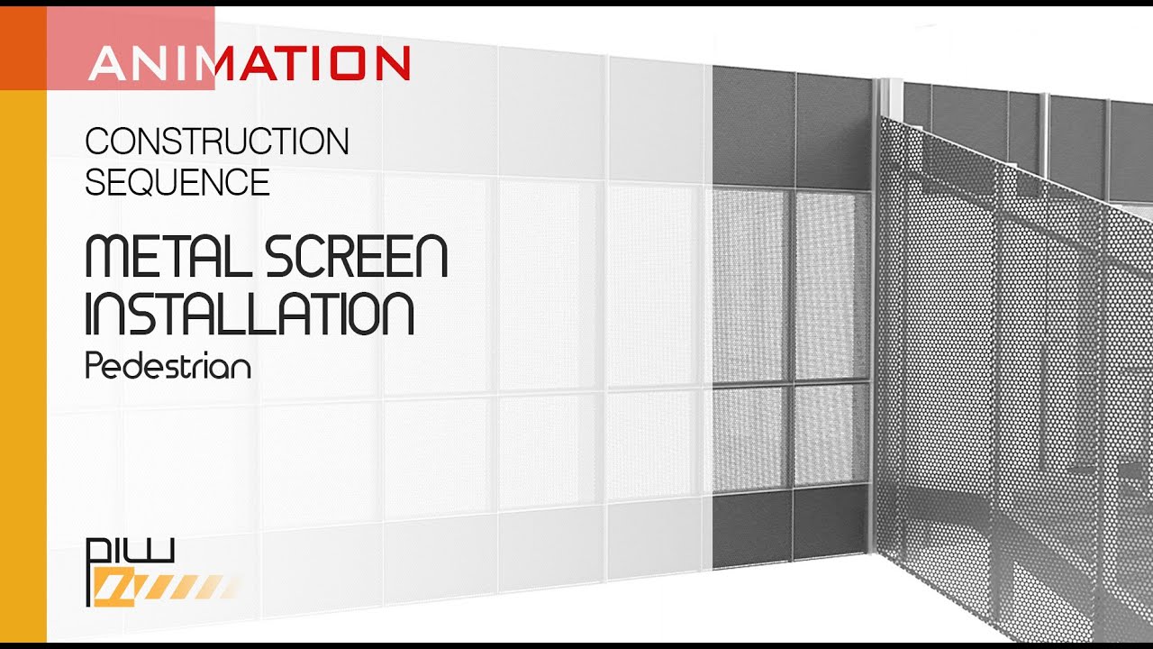 Simulation of Metal Screen Installation [Construction Sequence ...