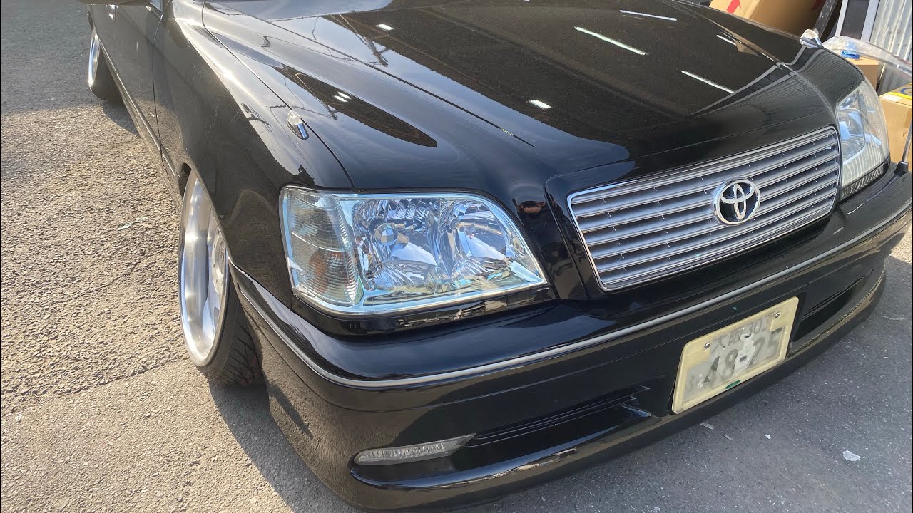 TOYOTA JZS171 17crown car washing 17クラウン 洗車 車高短 VIPcar stance SSR ...