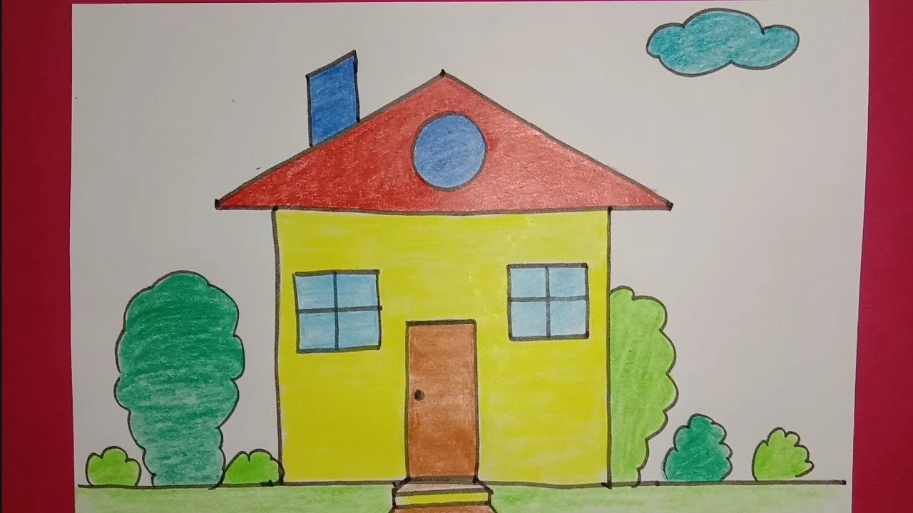 Children Drawing House