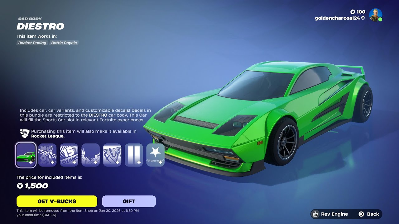FORTNITE Diestro Vehicle - YouTube