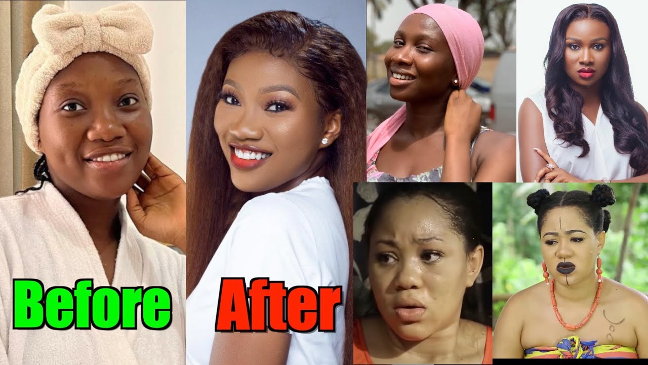 Nollywood Actresses Before And After Makeup Transformation - YouTube