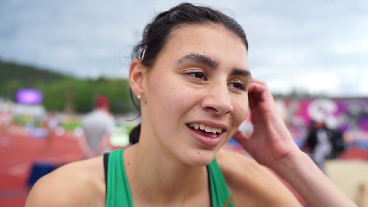 Sophie O'Sullivan (IRL) after the heats of the 100m - YouTube