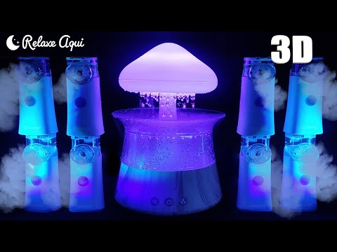 💨 ASMR Aerosol 3D + 8 Nebulizadores 🌧️ | Chuva Relaxante e Névoa Para Sono Profundo!