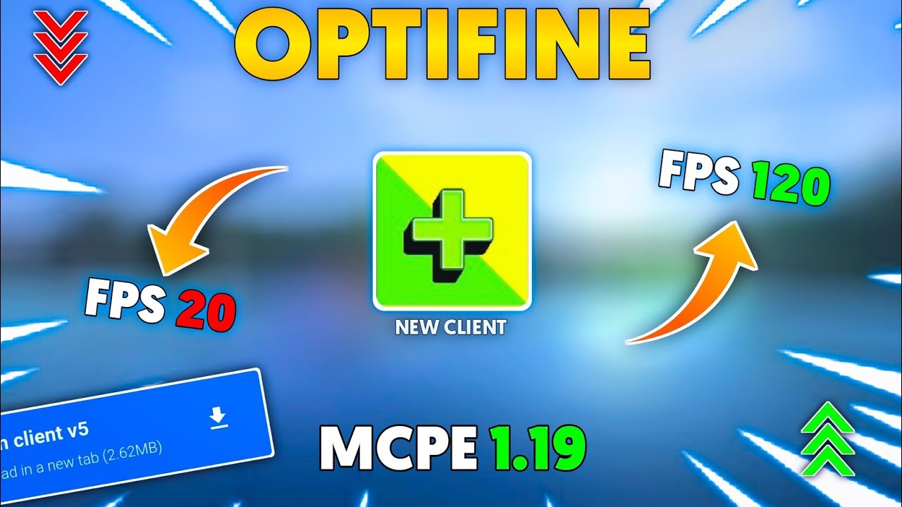 Fps Boost OPTIFINE for Minecraft PE 1.19+. || mod menu , armour HUD ...