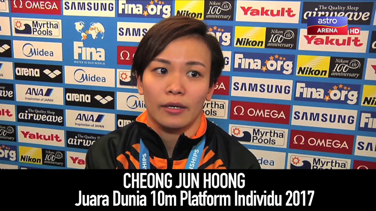 Reaksi Cheong Jun Hoong selepas meraih pingat emas Kejohanan Dunia 2017 ...
