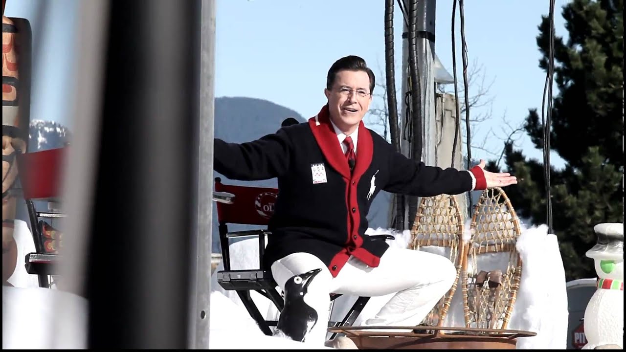 The Colbert Report intro in Vancouver - take 2 On Air - YouTube