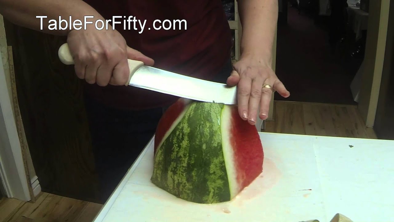 How to peel a watermelon - YouTube
