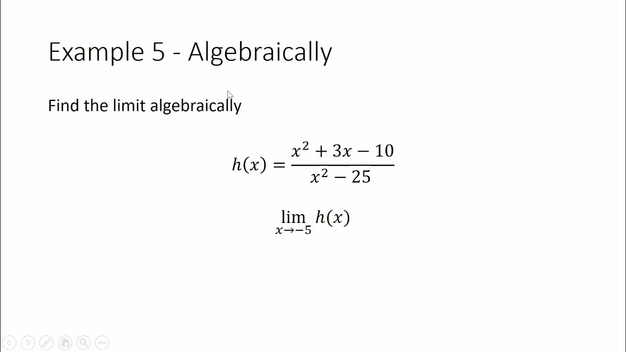 Calculus 1 Section 1 3h Find Limits Analytically Youtube