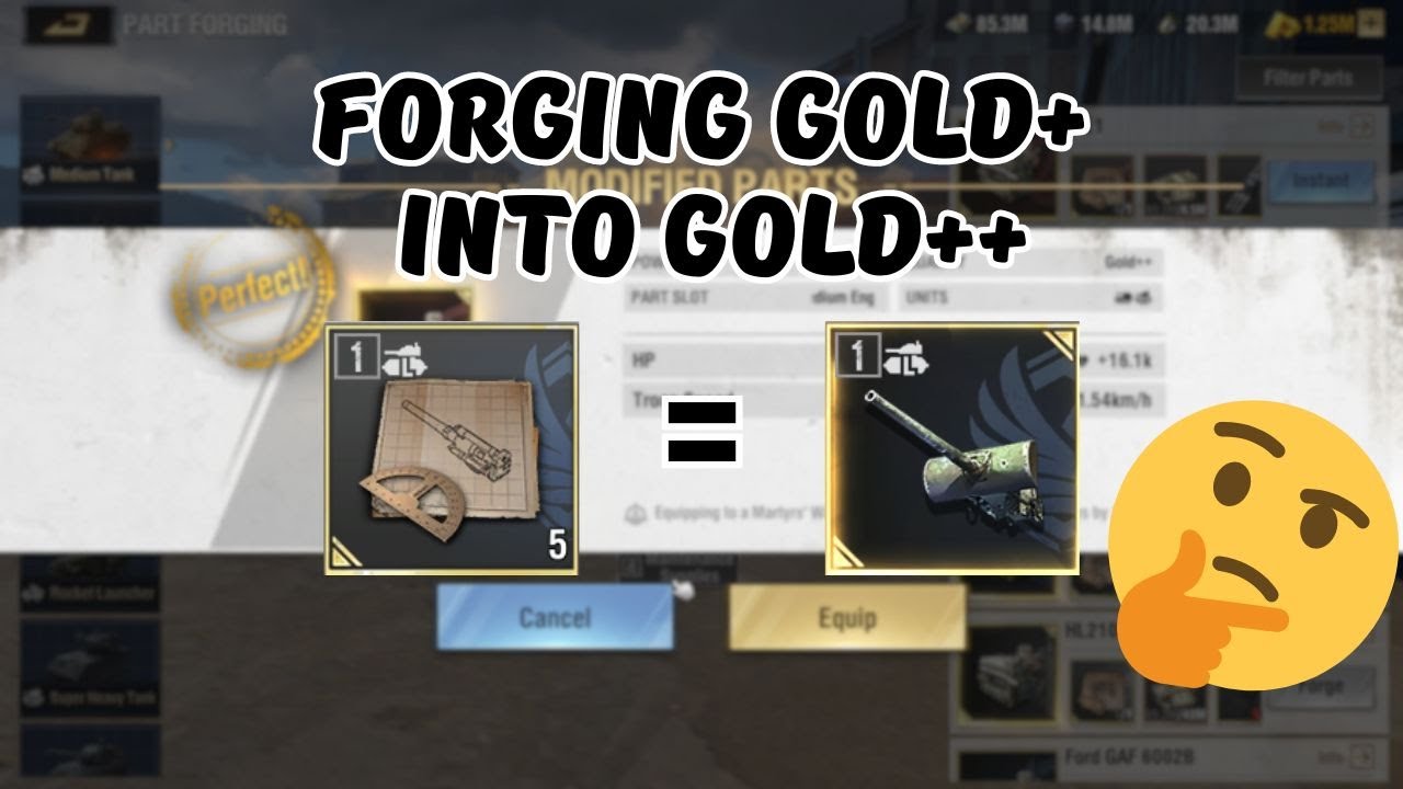 Warpath 9.3 - Forging a gold+ blueprint into a gold++ part - YouTube