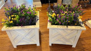 Pure Garden Decorative Lattice Planter Box - Set of 2
