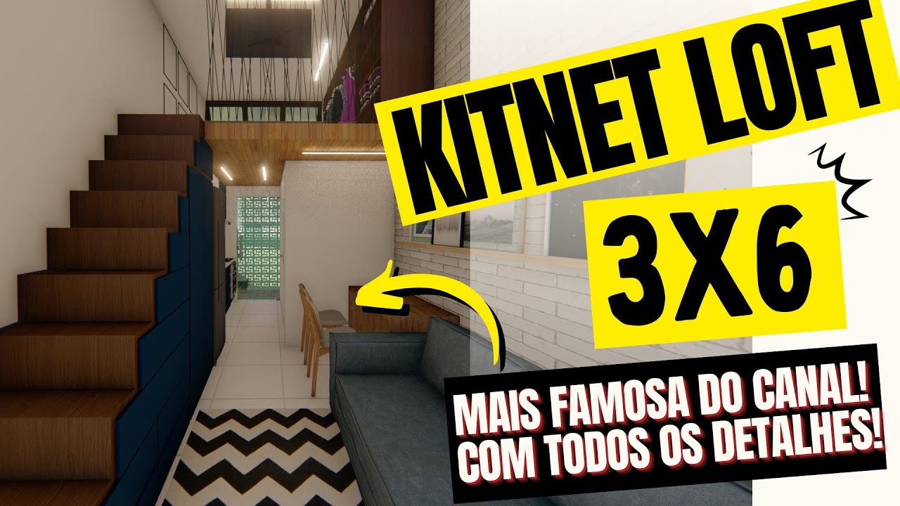 KITNET LOFT 3X6 METROS - com todos os detalhes - VIVER DE KITNET - YouTube