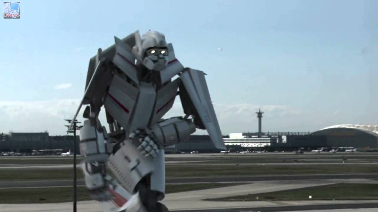 Avión se convierte en robot justo antes de aterrizar, sorprendente HD ...