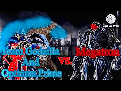 Team Godzilla And Optimus Prime vs. Megatron #edit #battle # ...