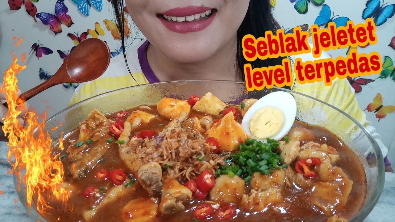 ASMR SEBLAK JELETET LEVEL TERPEDAS | ASMR MUKBANG INDONESIA | EATING ...