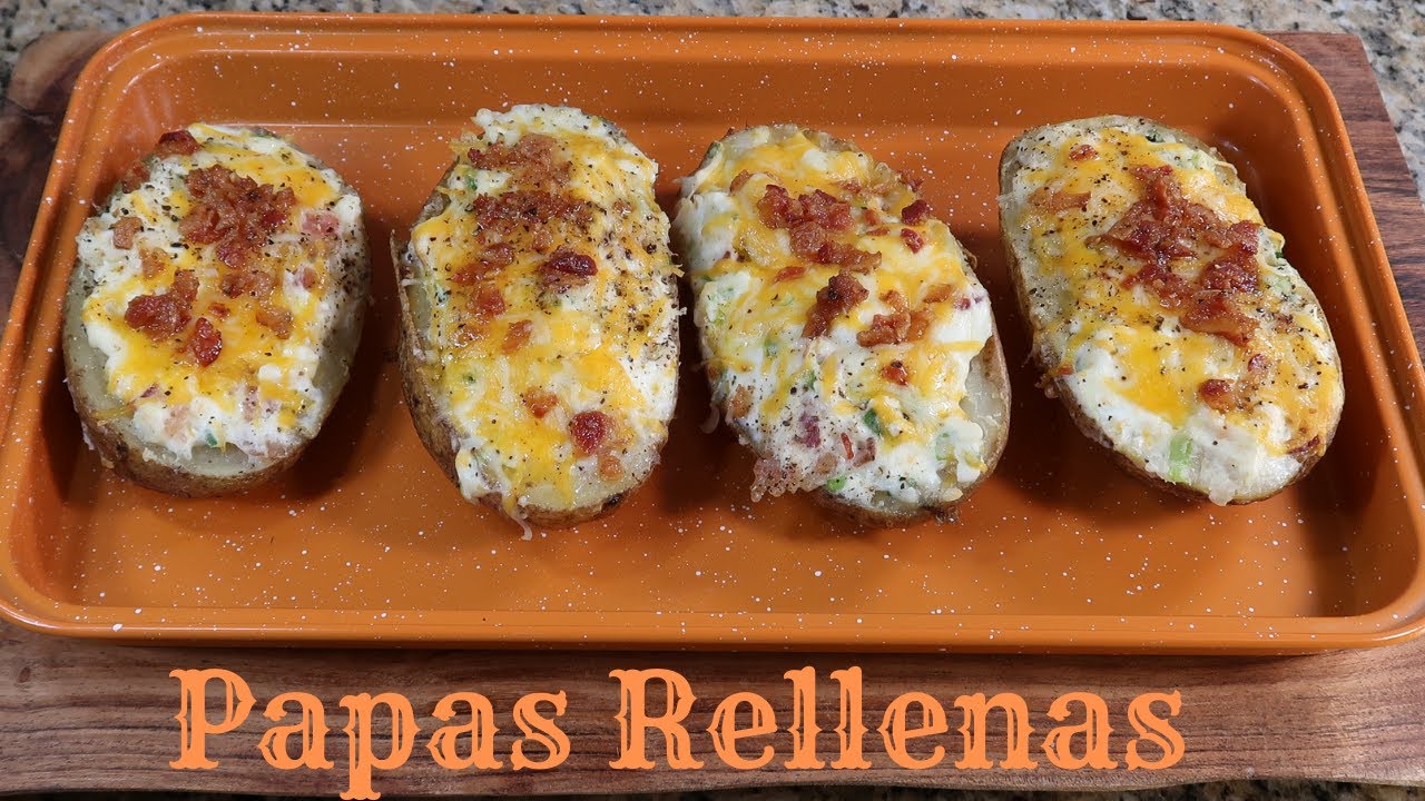 Papas Rellenas al horno, Loaded Baked Potatoes | Hogar Dulce Hogar ...