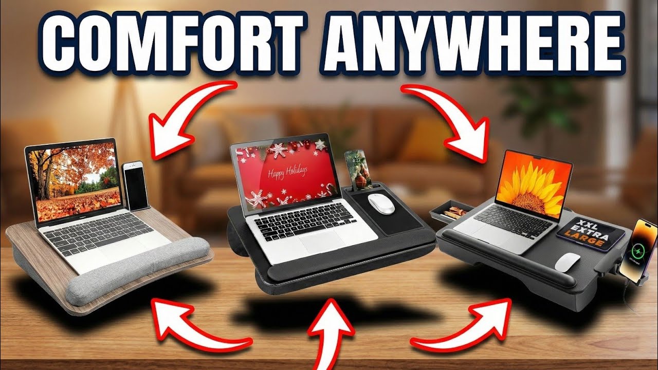 Top 5 Best Laptop Lap Desks 2025 | Comfort + Productivity Boost - YouTube