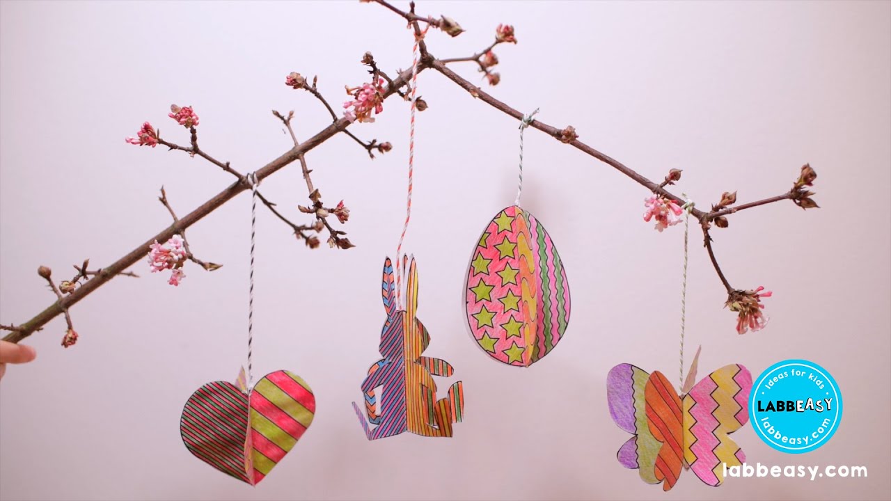 3D Easter Paper Ornaments | Easy Easter Paper Craft For Kids - YouTube