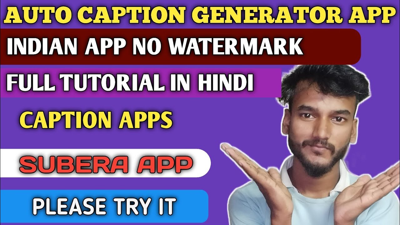 NEW CAPTION GENERATOR APP | NO WATERMARK | CAPTION GENERATE KAISE ...
