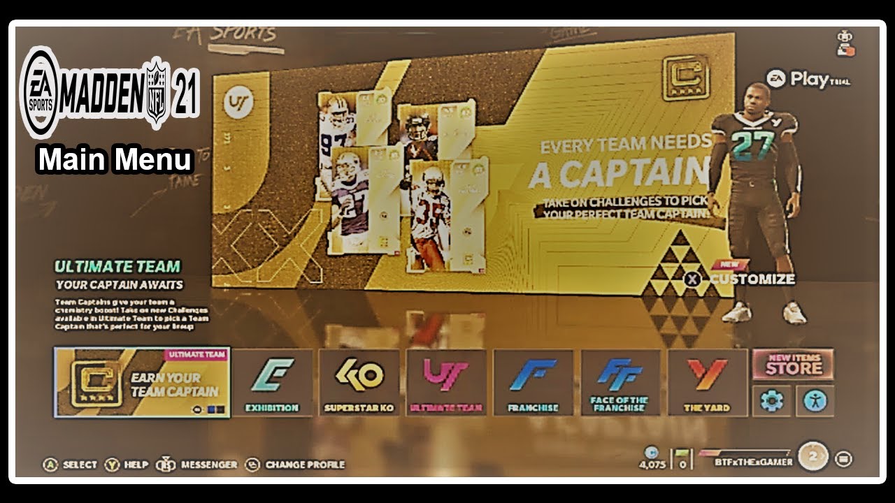 Madden NFL 21 - Main Menu - YouTube
