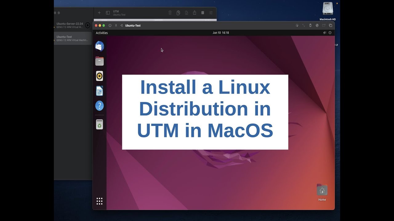 Install a Linux VM in UTM | Get Into Linux | MacOS - YouTube