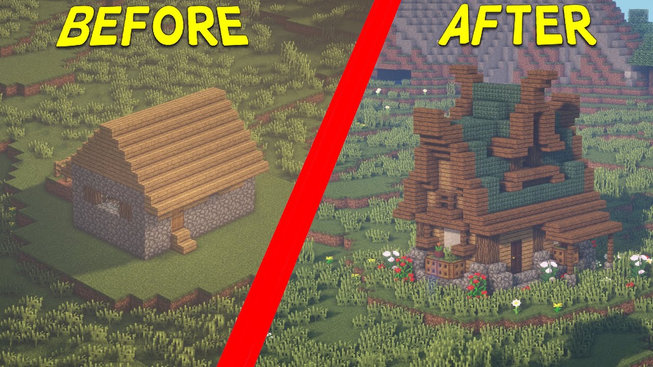 Minecraft Village house upgrade | MINECRAFT TIMELAPS - YouTube