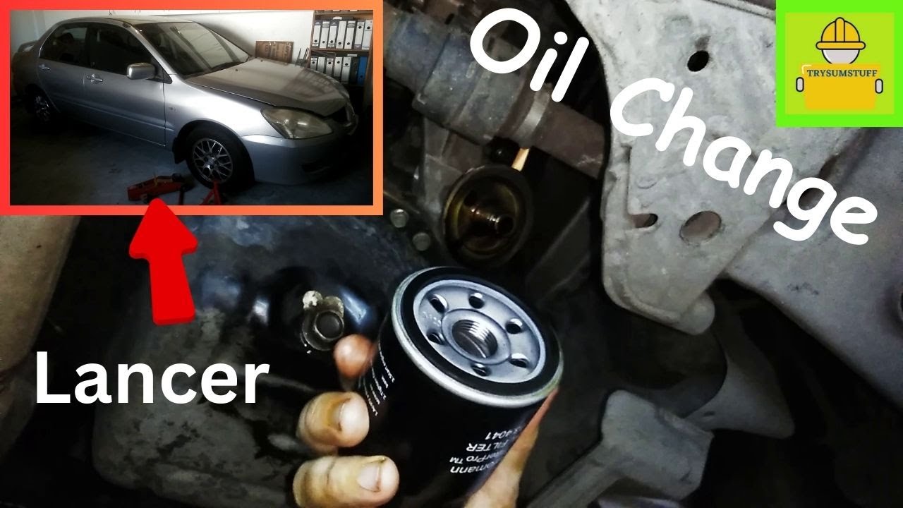 Mitsubishi Lancer 2004 Oil Change. - YouTube