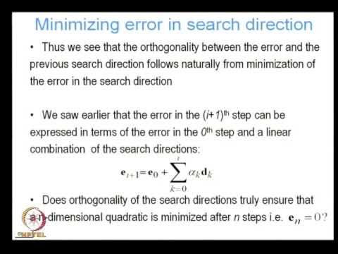 Mod-01 Lec-18 Conjugate Gradient Method - YouTube