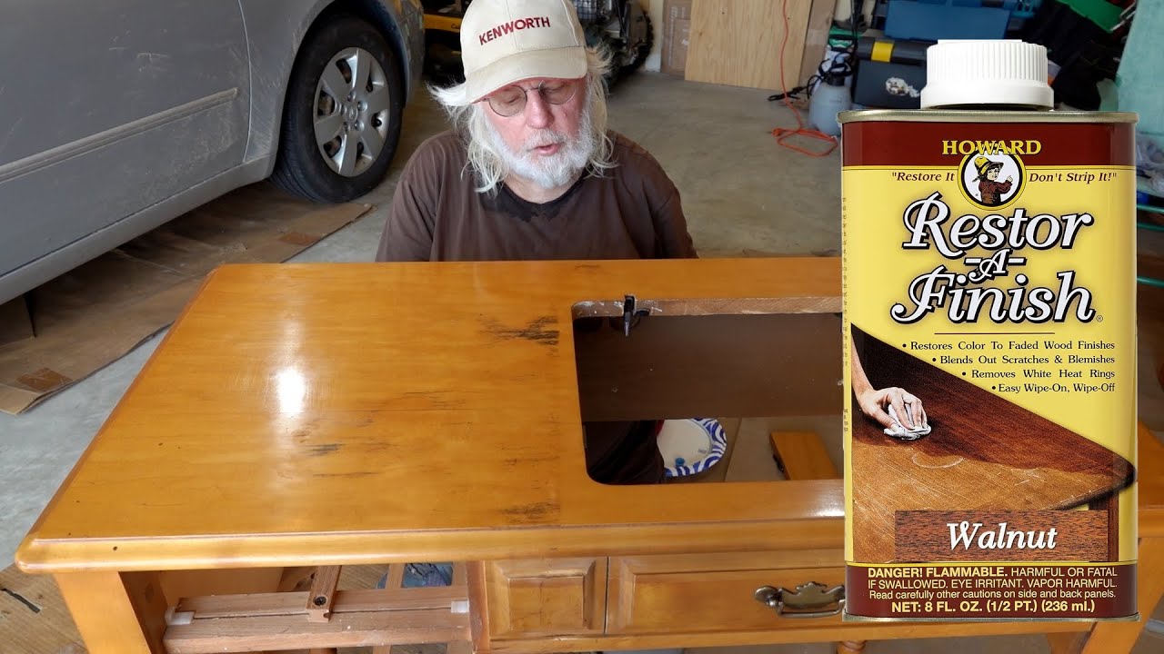 Restoring the Old Sewing Machine Table with Howard Products - YouTube