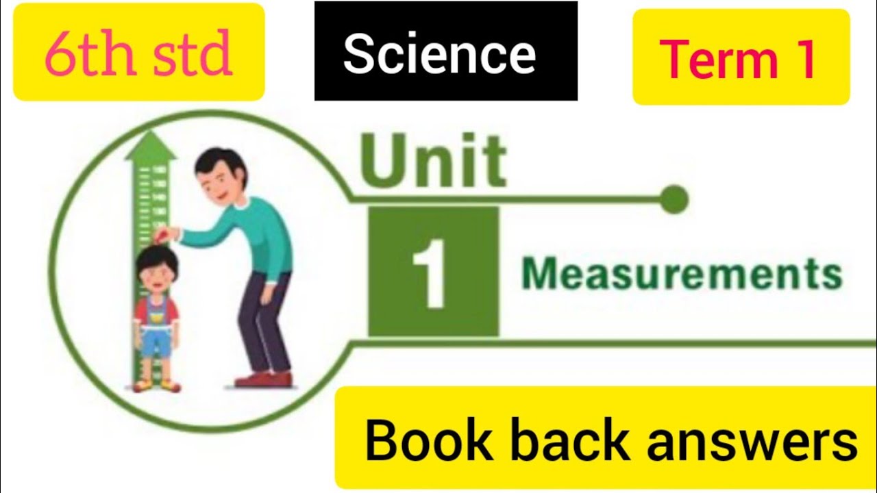 6th std // Science // Lesson 1 // Measurements // Term 1 // Book back ...