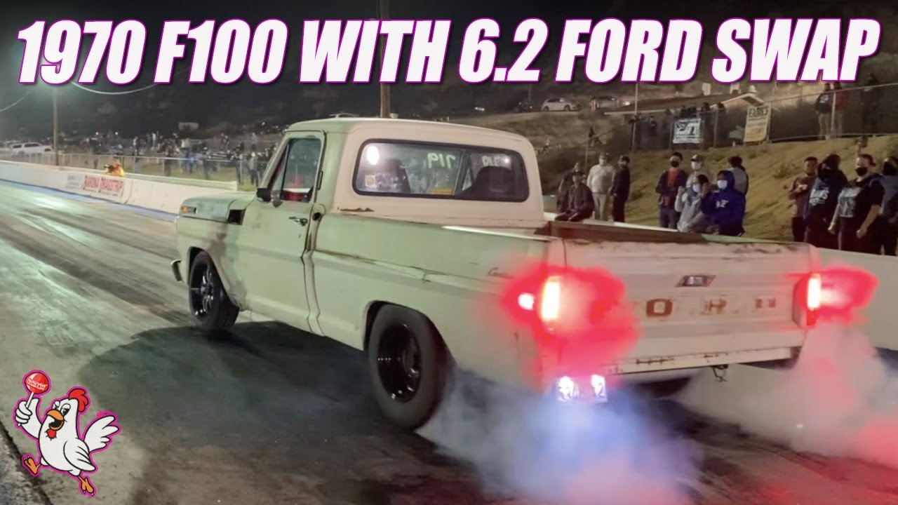1970 F100 Raptor 6.2 Swap Drag Racing - YouTube