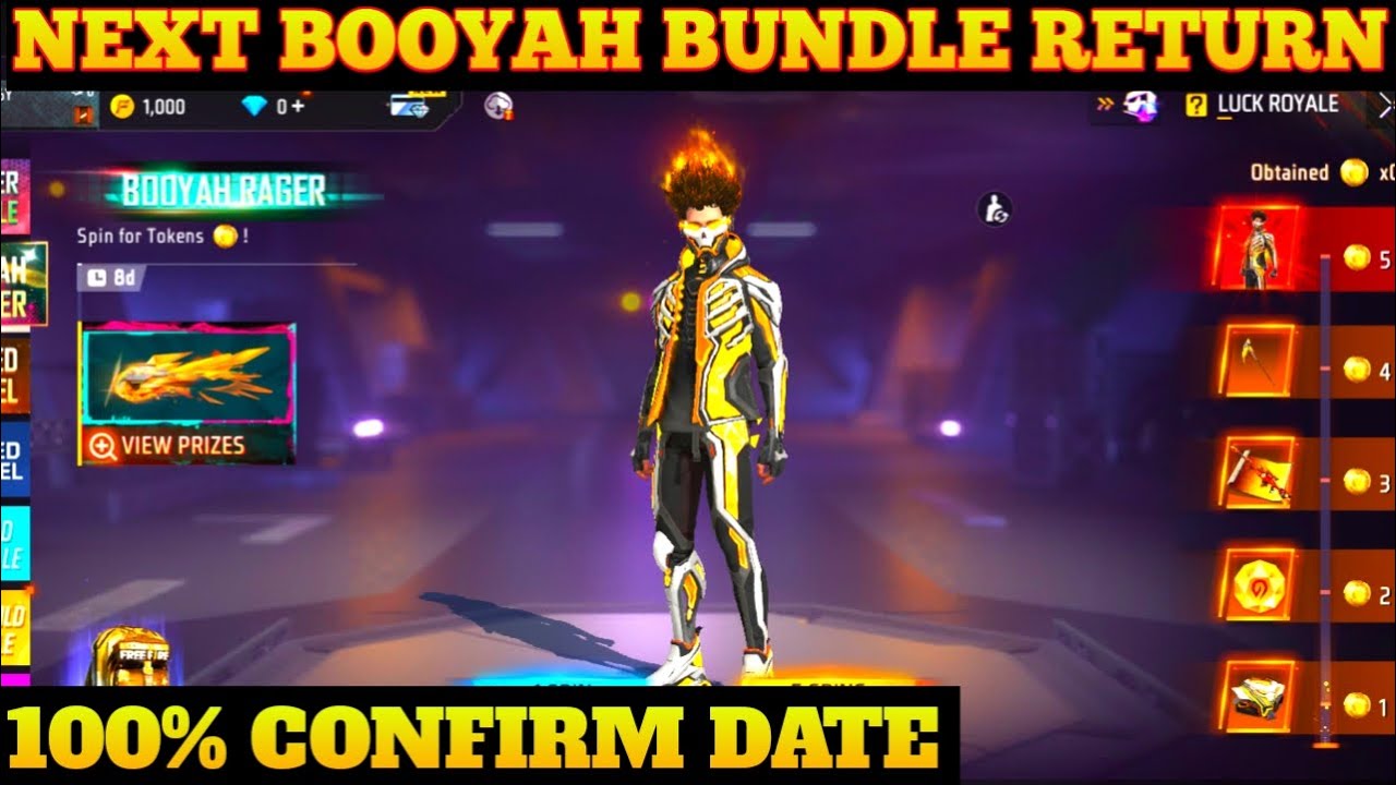 BOOYAH BUNDLE RETURN CONFIRM DATE || BOOYAH BUNDLE RETURN KAB AAYEGA ...