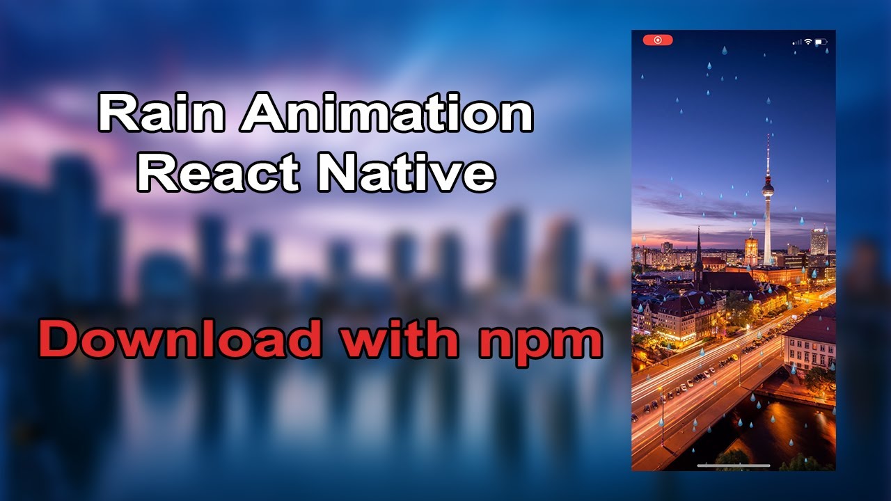 Animación de lluvia en React Native | Animación #1 - YouTube